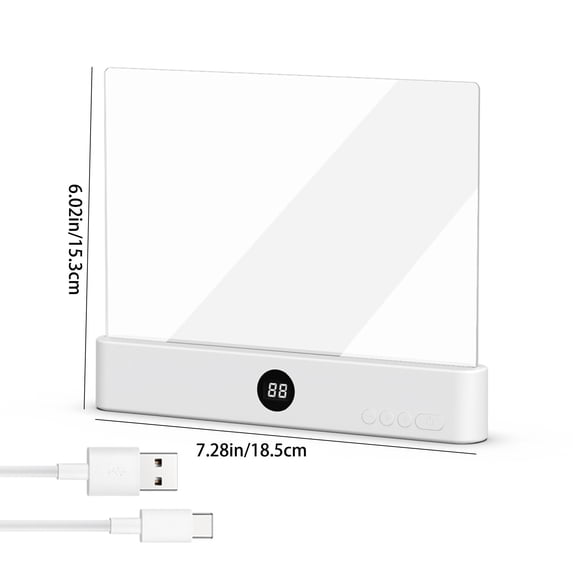 Mareep White LED Transparent Book Light Smart Flat Panel Reading Lamp ...
