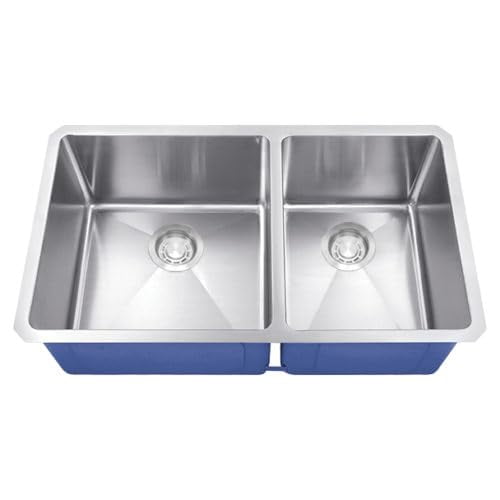 Marela Contemporary 60/40 Bowl Micro Radius Undermount 304 Stainless ...