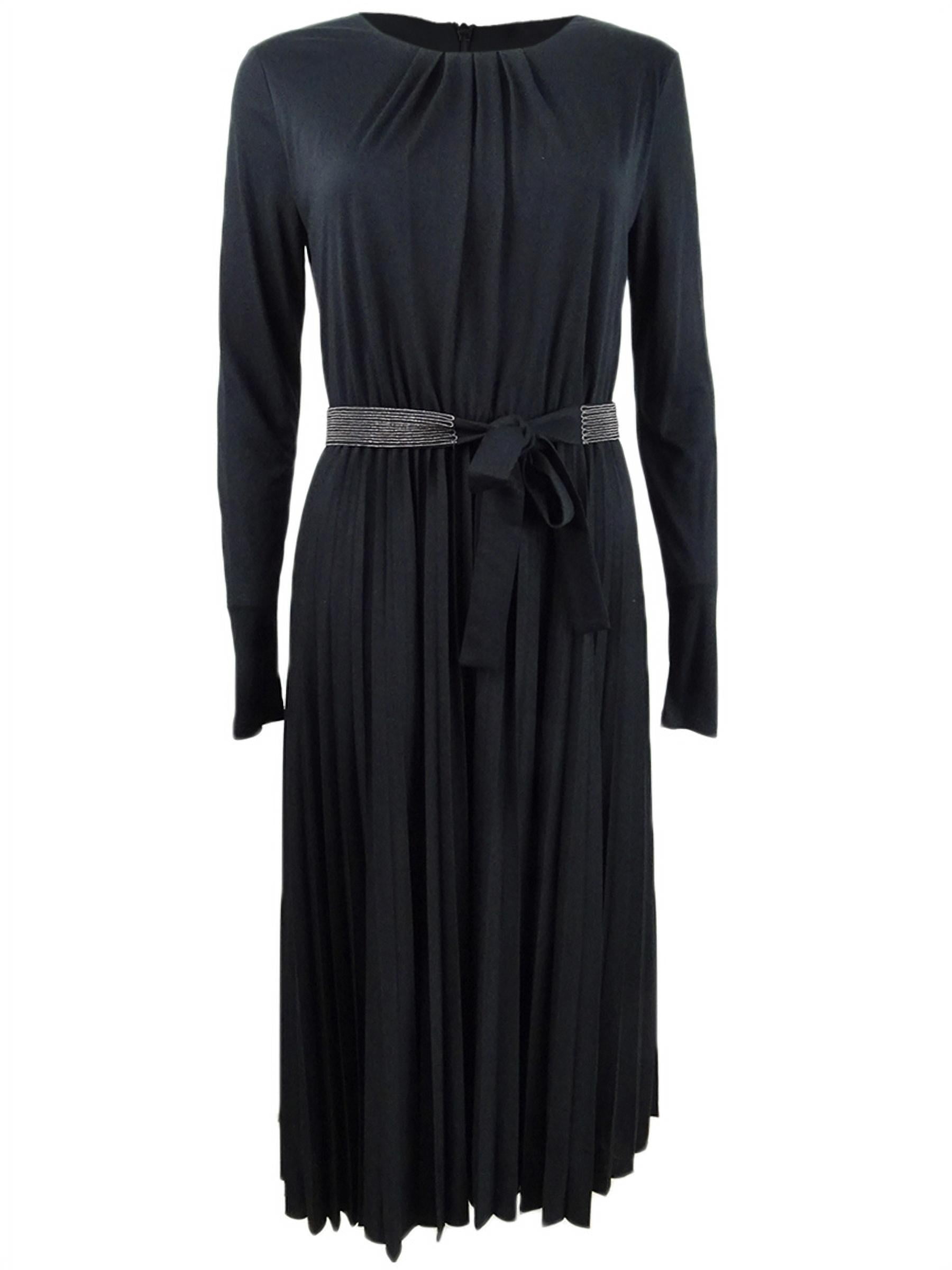 Marella Women Zufolo Pleated MIDI Dress Black Size M - Walmart.com