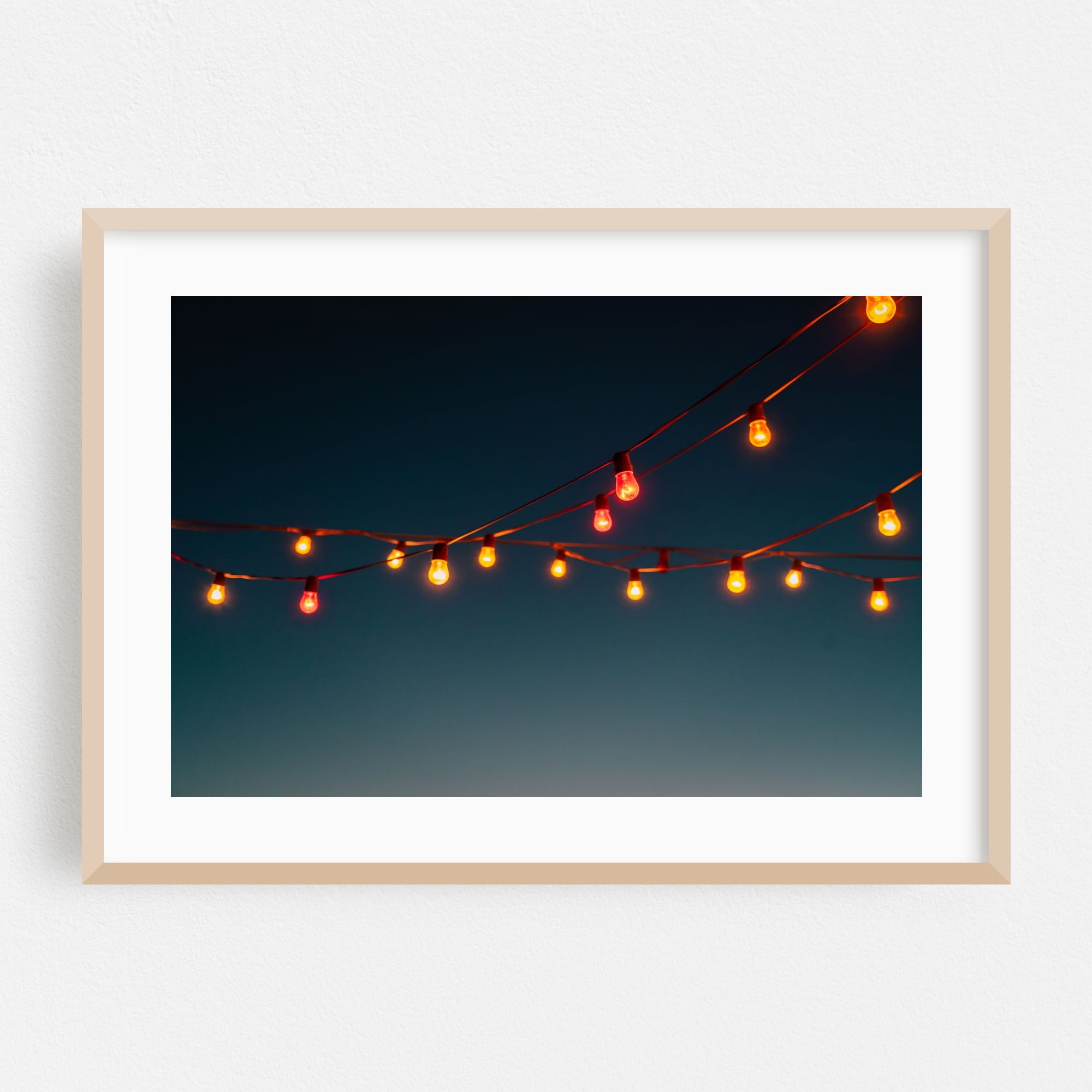 Marfa Lights - Photography Oak Framed Wall Art Print 16 x 24 inches ...
