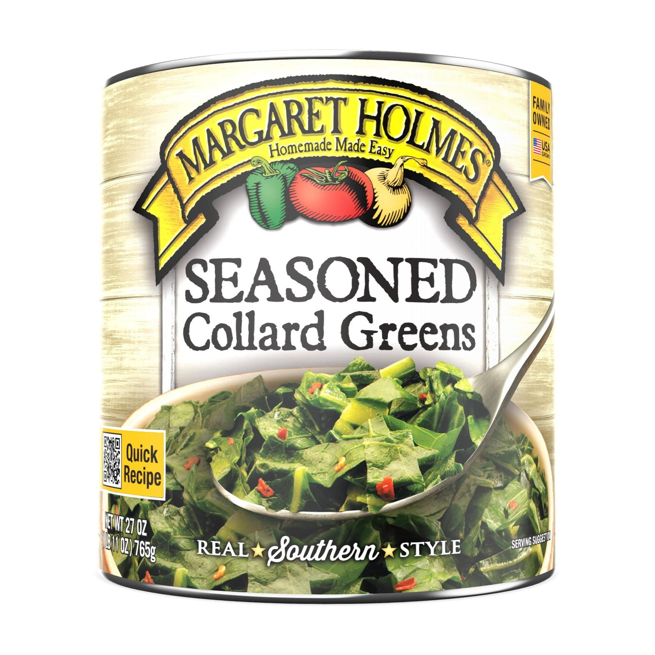 Margaret Holmes Seasoned Canned Collard Greens 27 oz Southern Style ...