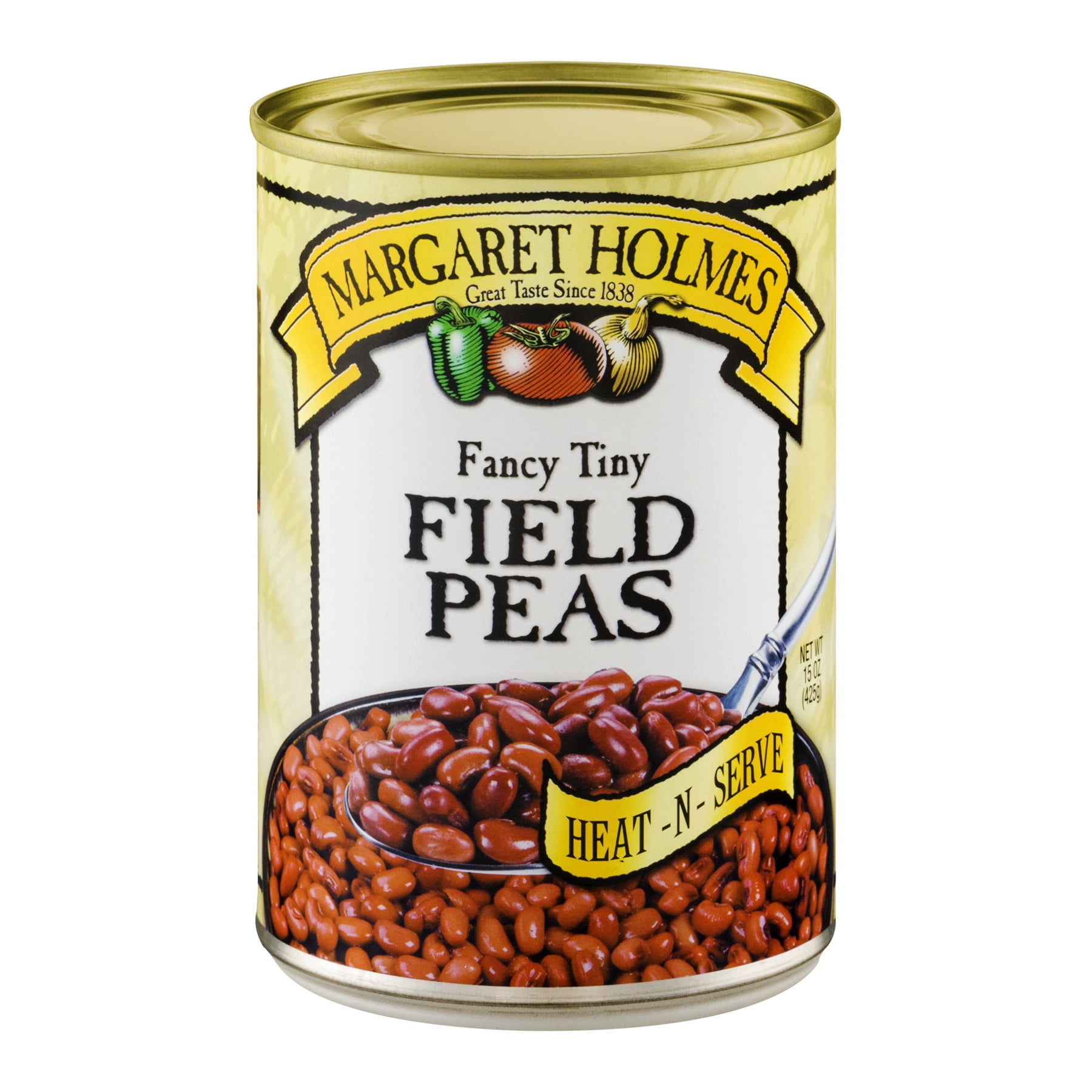 Margaret Holmes Fancy Tiny Field Peas, 15 oz, No Cholesterol, Heat-N ...