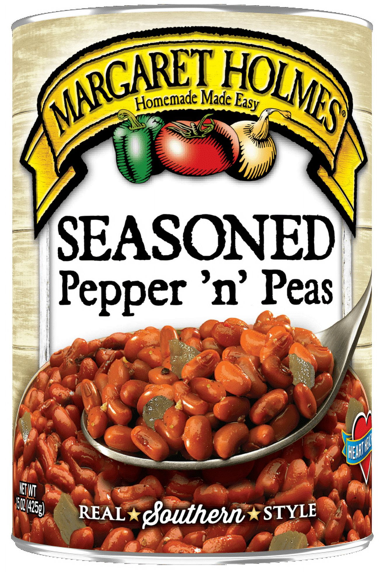 Margaret Holmes Seasoned Pepper and Peas, Canned Peas, 15 oz - Walmart.com