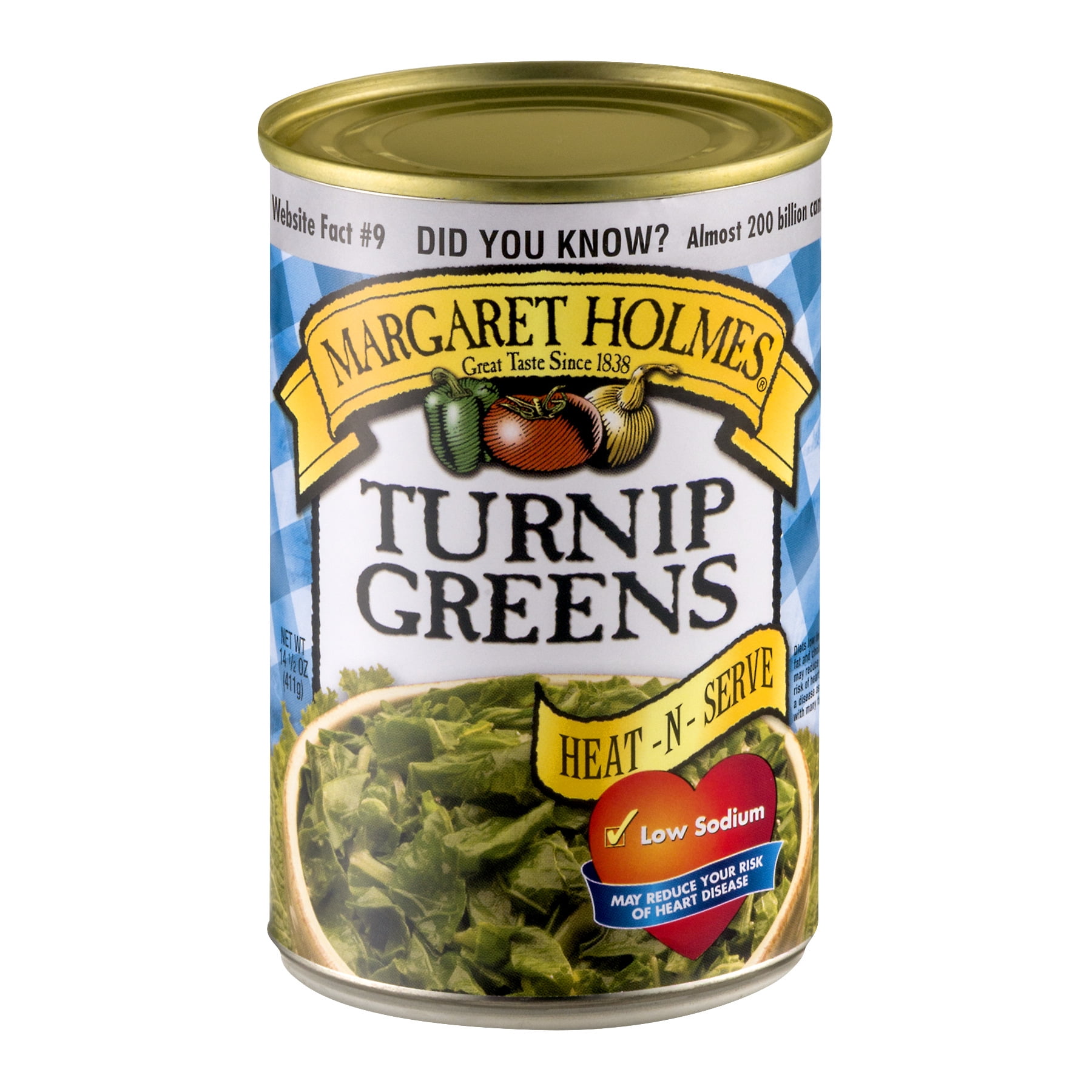 Margaret Holmes Turnip Greens, 14.5 oz, Low Sodium, No Added ...