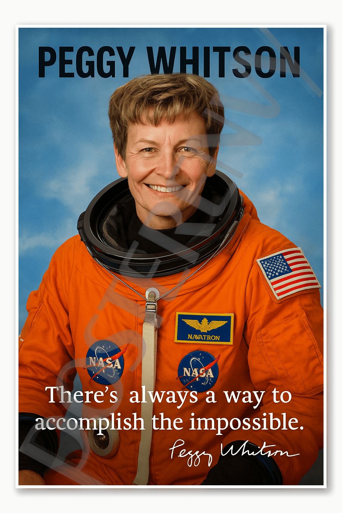 Margaret Peggy R Whitson Famous Woman Female American NASA Astronaut ...