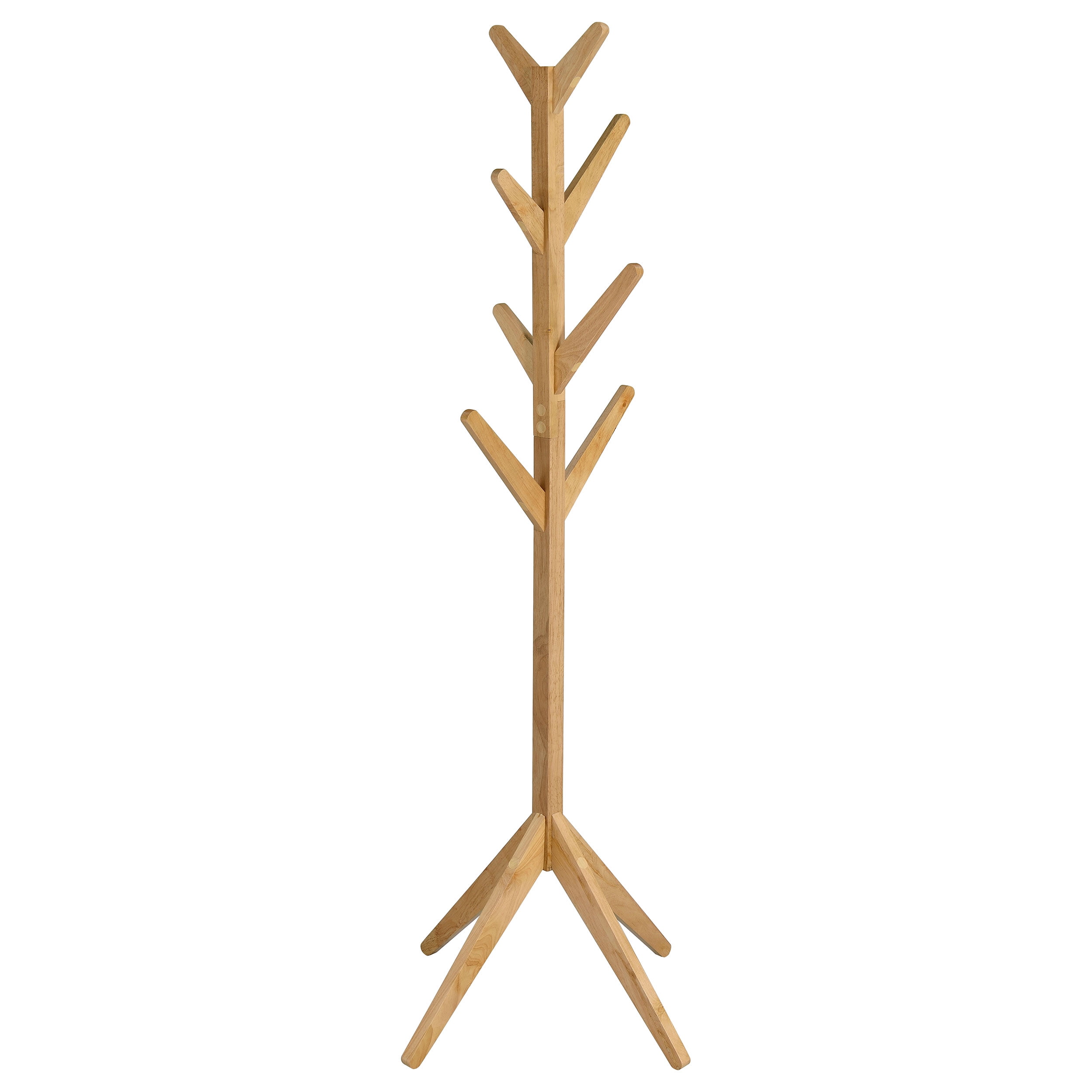 Margaret Solid Wood Coat Rack Clothing Hanger Natural Oak - Walmart.com