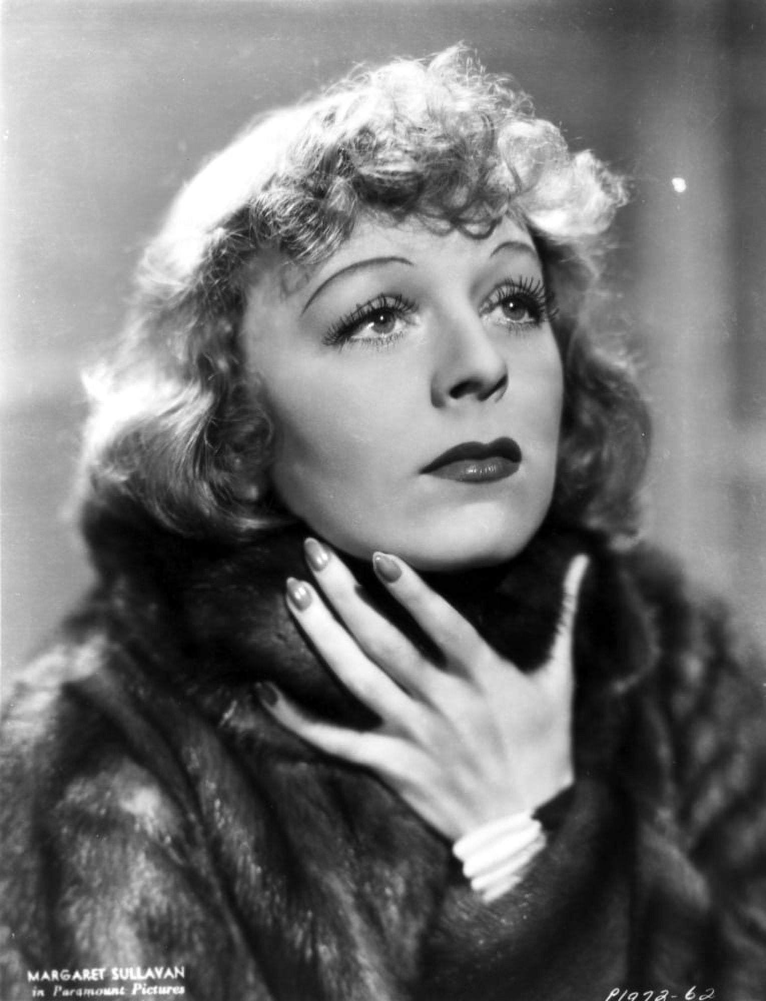 Margaret Sullivan Looking Up in Black Fur Coat Portrait Photo Print (8 ...