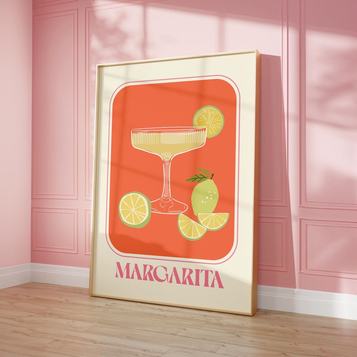 Margarita Print Cocktail Printable Art, Cocktail Bar Cart Wall Art ...