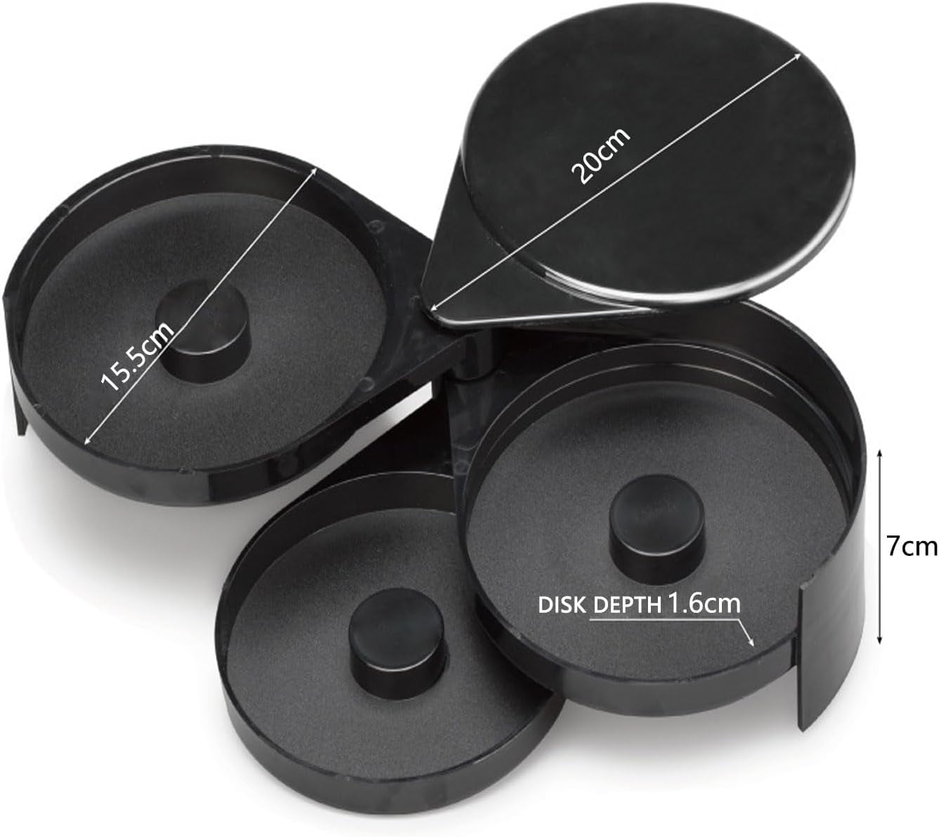 Margarita Salt Rimmer Set, 1 Pack 3 Tier Bar Glass Rimmer Black Plastic ...