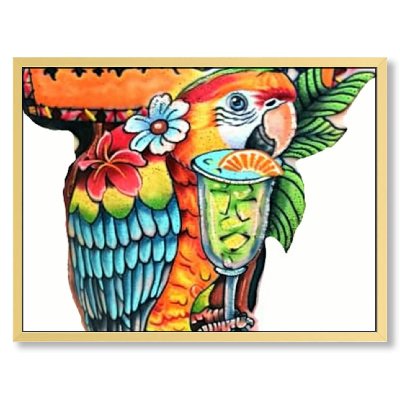 Margarita Time Parrot Metal Wall Art, Colorful Bar Sign for Man Cave ...