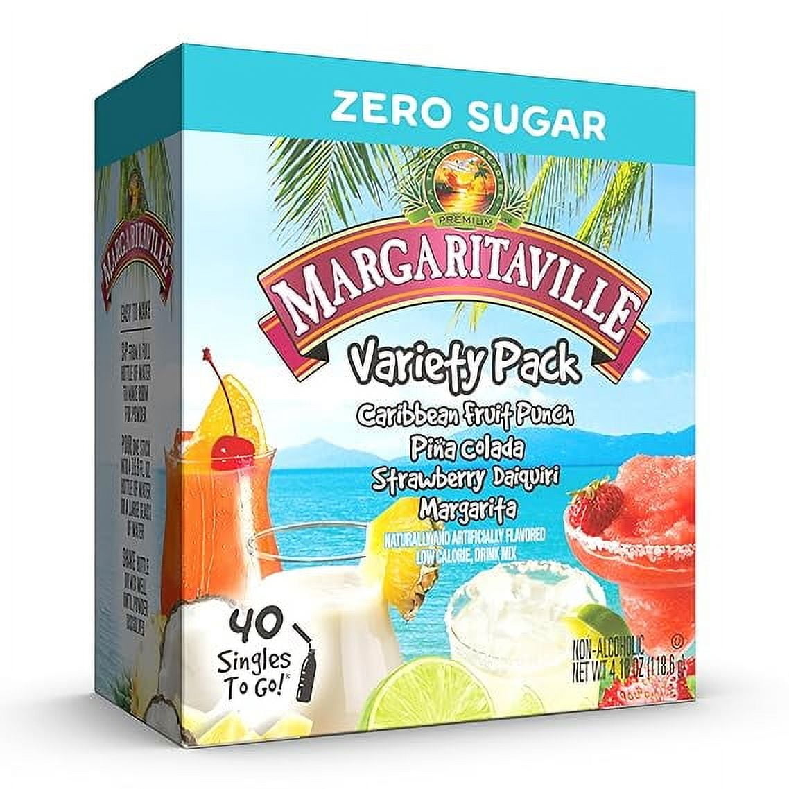 Margaritaville Singles to Go Drink Mix, Variety Pack, 40 Servings, 4 ...