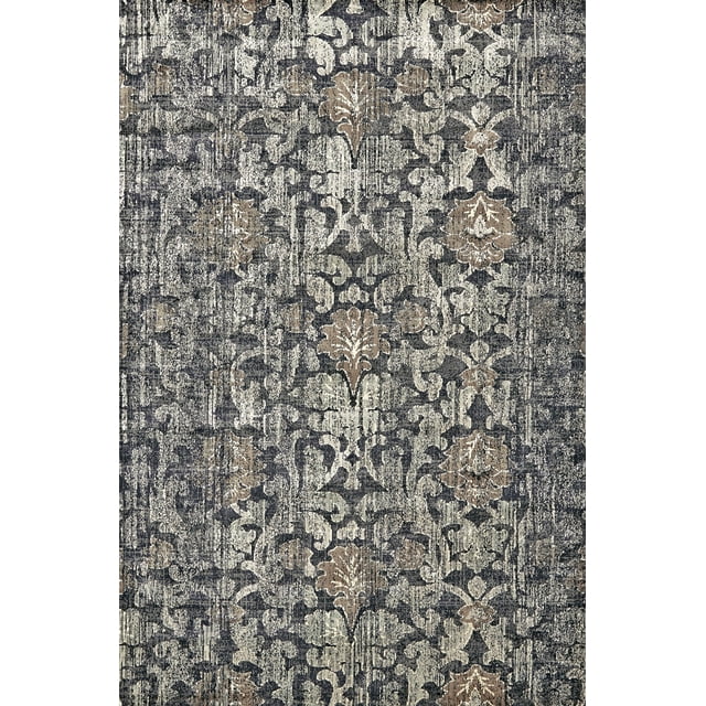 Margaux Distressed Ornamental Rug, Odyssey Gray/Taupe, 5ft x 7ft-6in ...