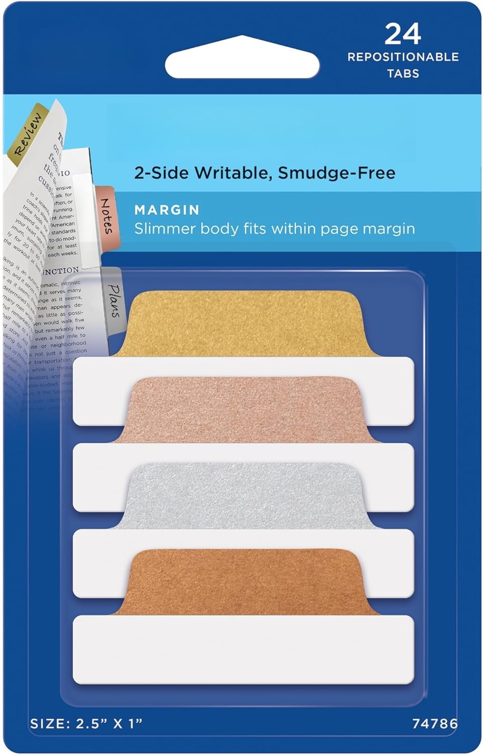 Margin Ultra Tabs, Assorted Neon Color - Walmart.com