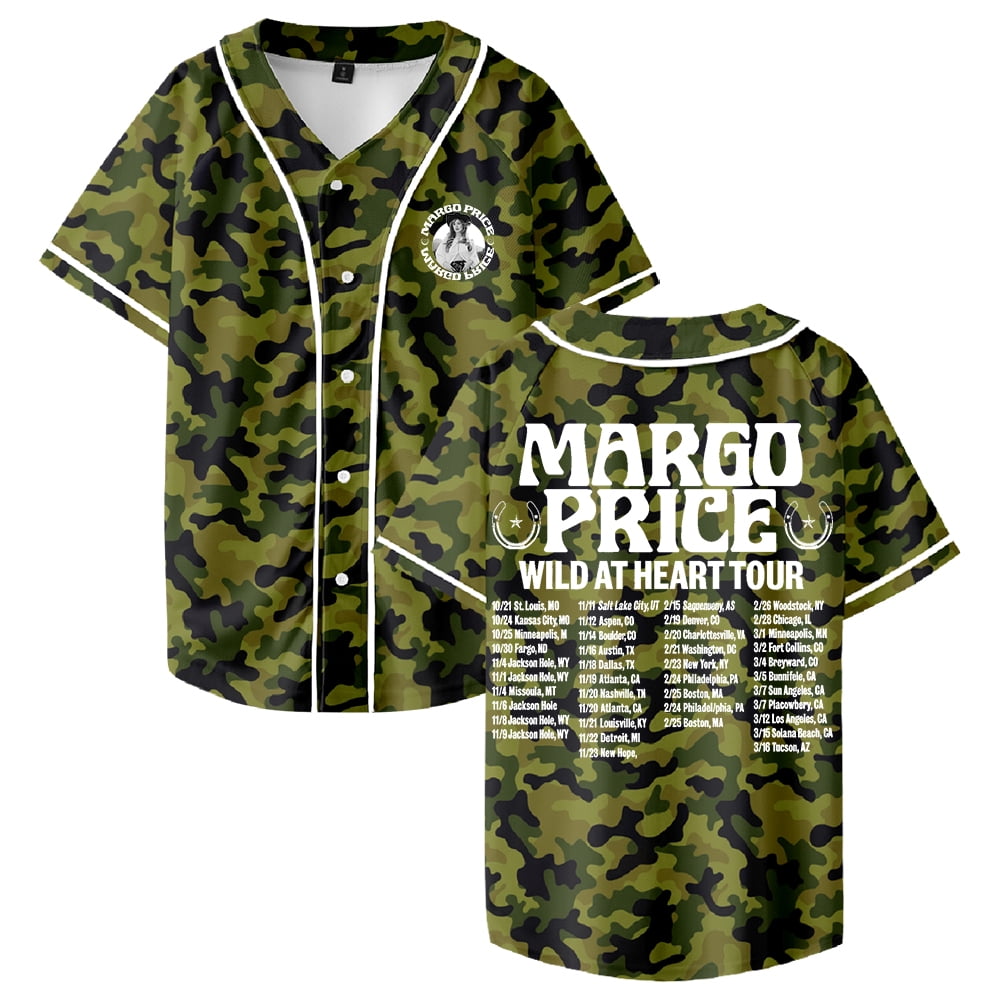 Margo Price Wild At Heart Tour Baseball Jersey Short Sleeve Button-up ...