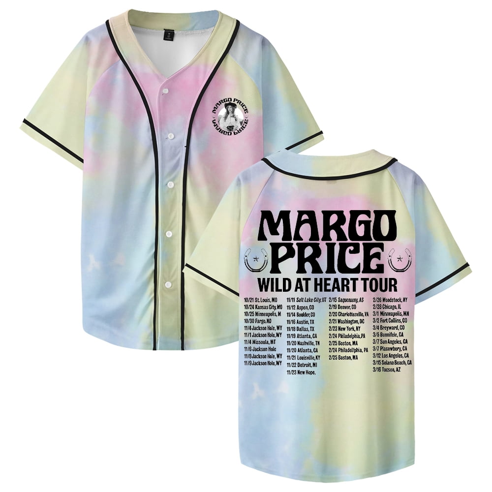 Margo Price Wild At Heart Tour Baseball Jersey Short Sleeve Button-up ...