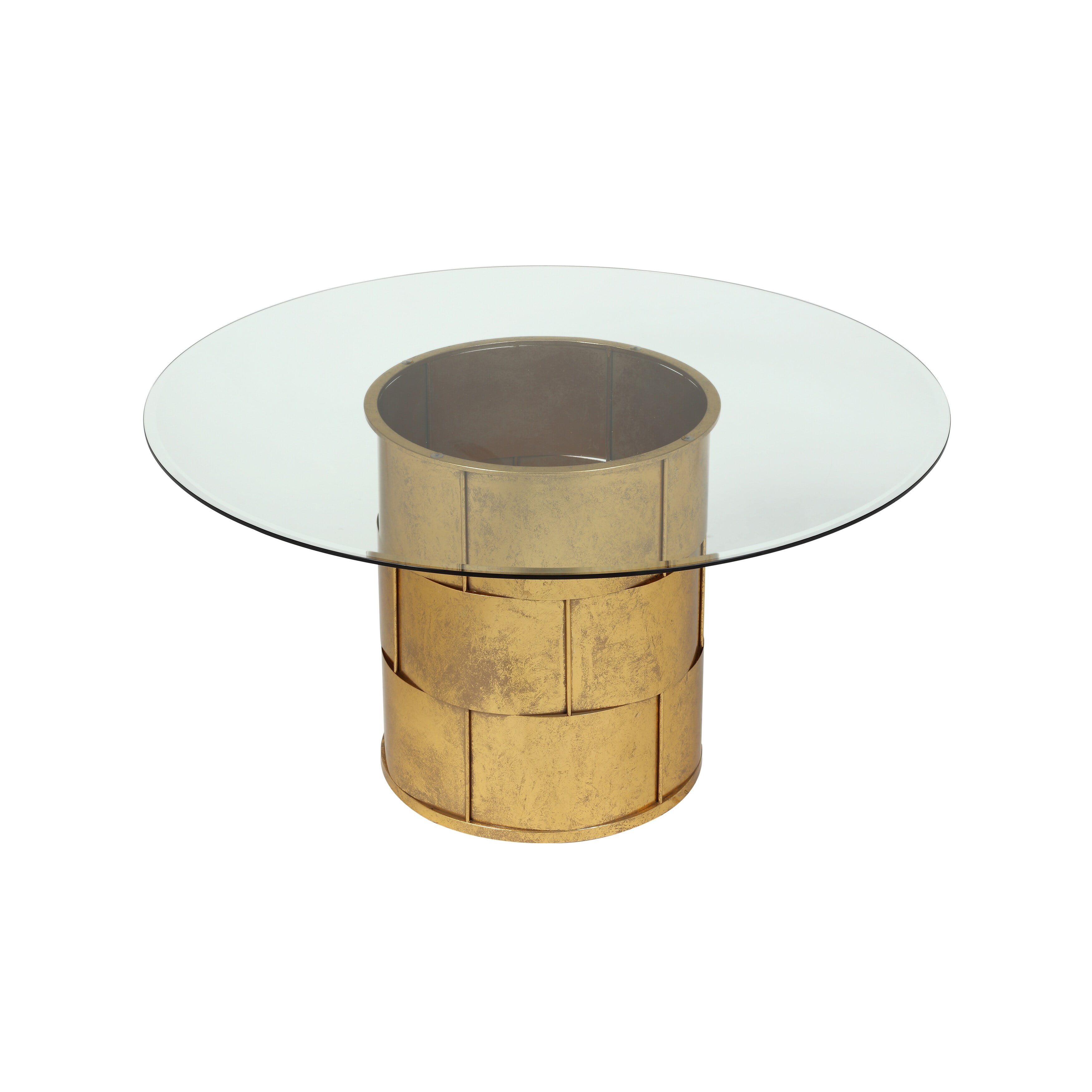 Margot Dining Table in Gold Leaf Gold - Walmart.com