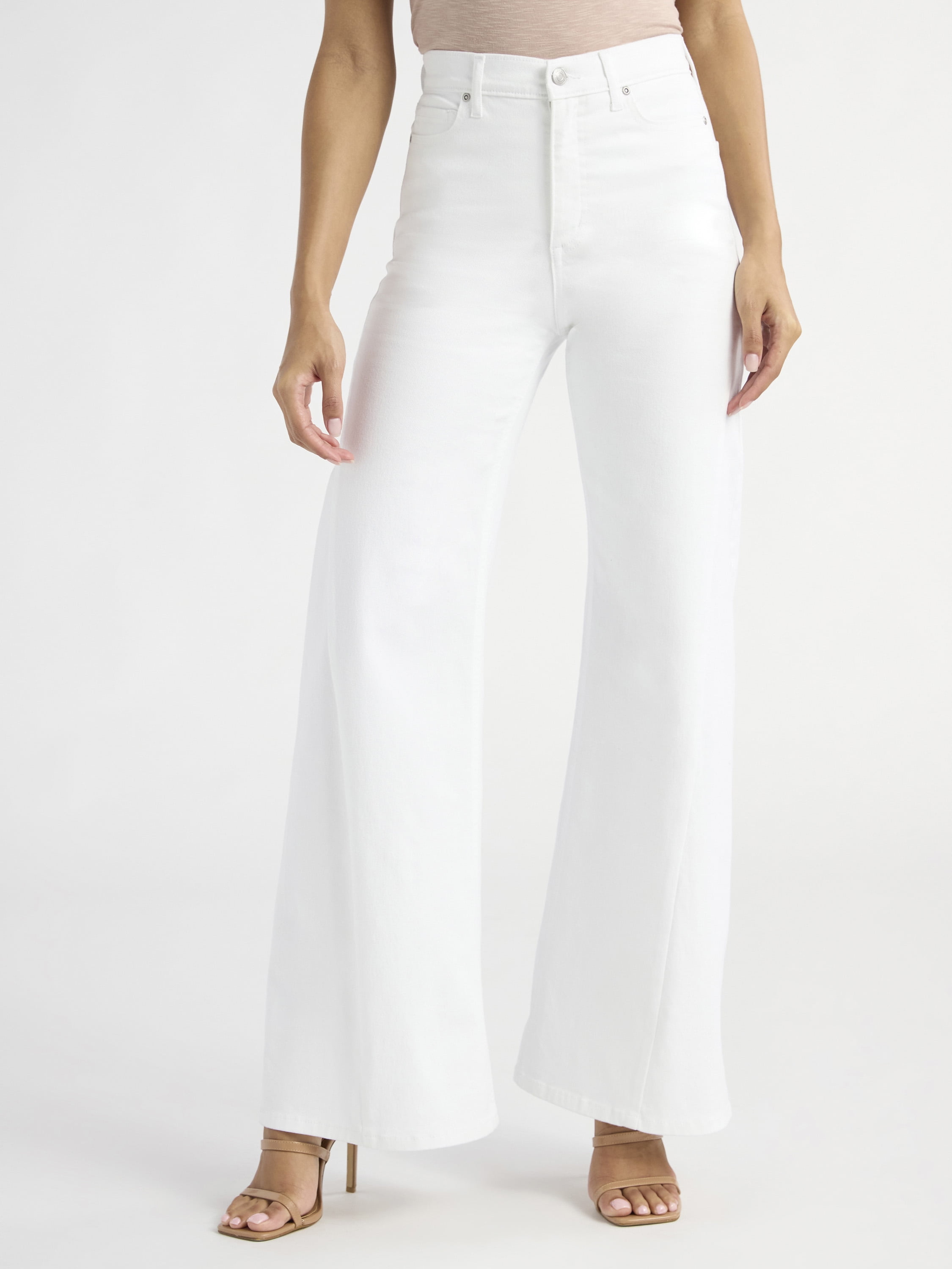 Sofia Jeans Women's Margot Wide Tri Inset High Rise Jeans, 32" Inseam ...