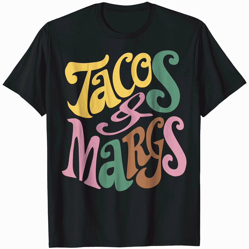Margs & Tacos Funny Margarita Tequila Drinker Taco Lover T-Shirt ...