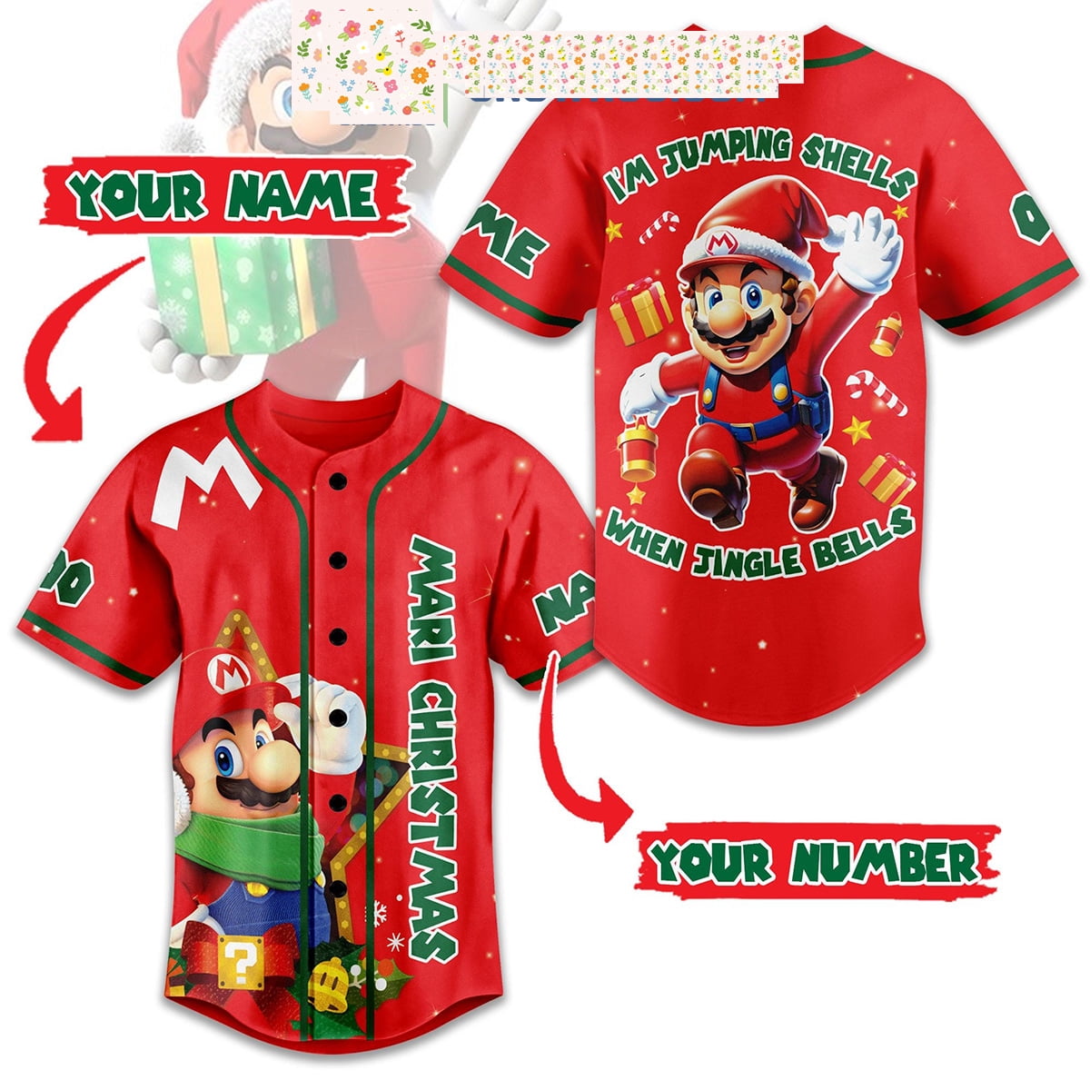 Mari Christmas I m Jumping Shell When Jingle Bell Personalized Baseball ...