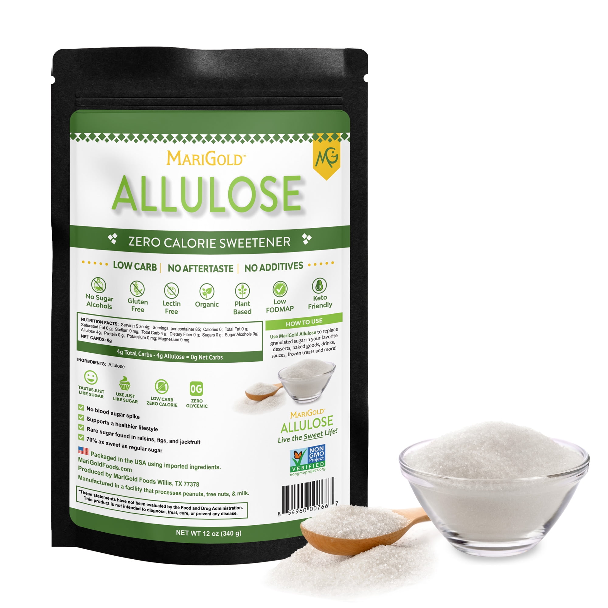 MariGold Allulose Sweetener - Delicious Plant-Based Crystal Sugar - 0 ...