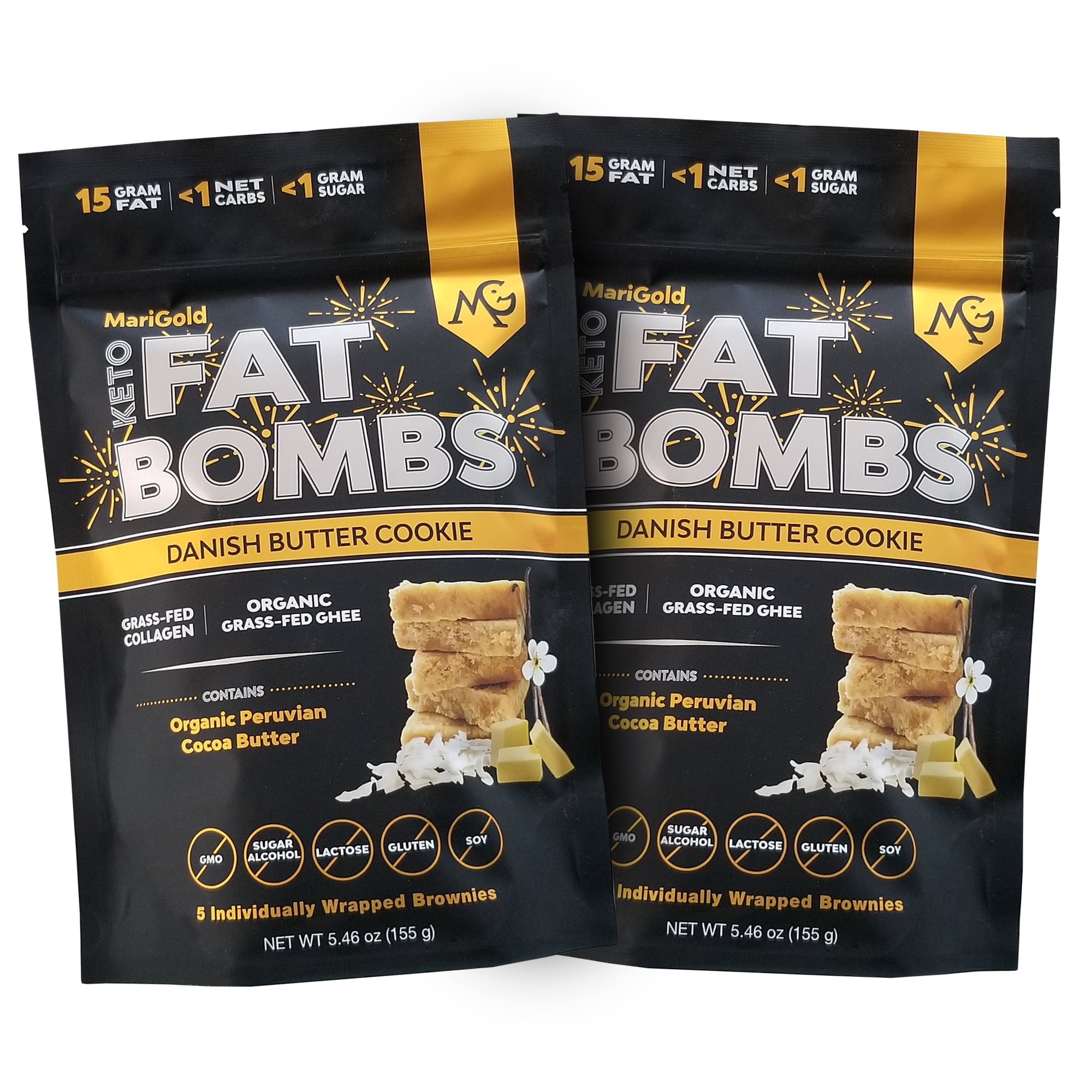 MariGold Keto Fat Bombs - Danish Butter Cookie - Low Carb, Grass-fed ...