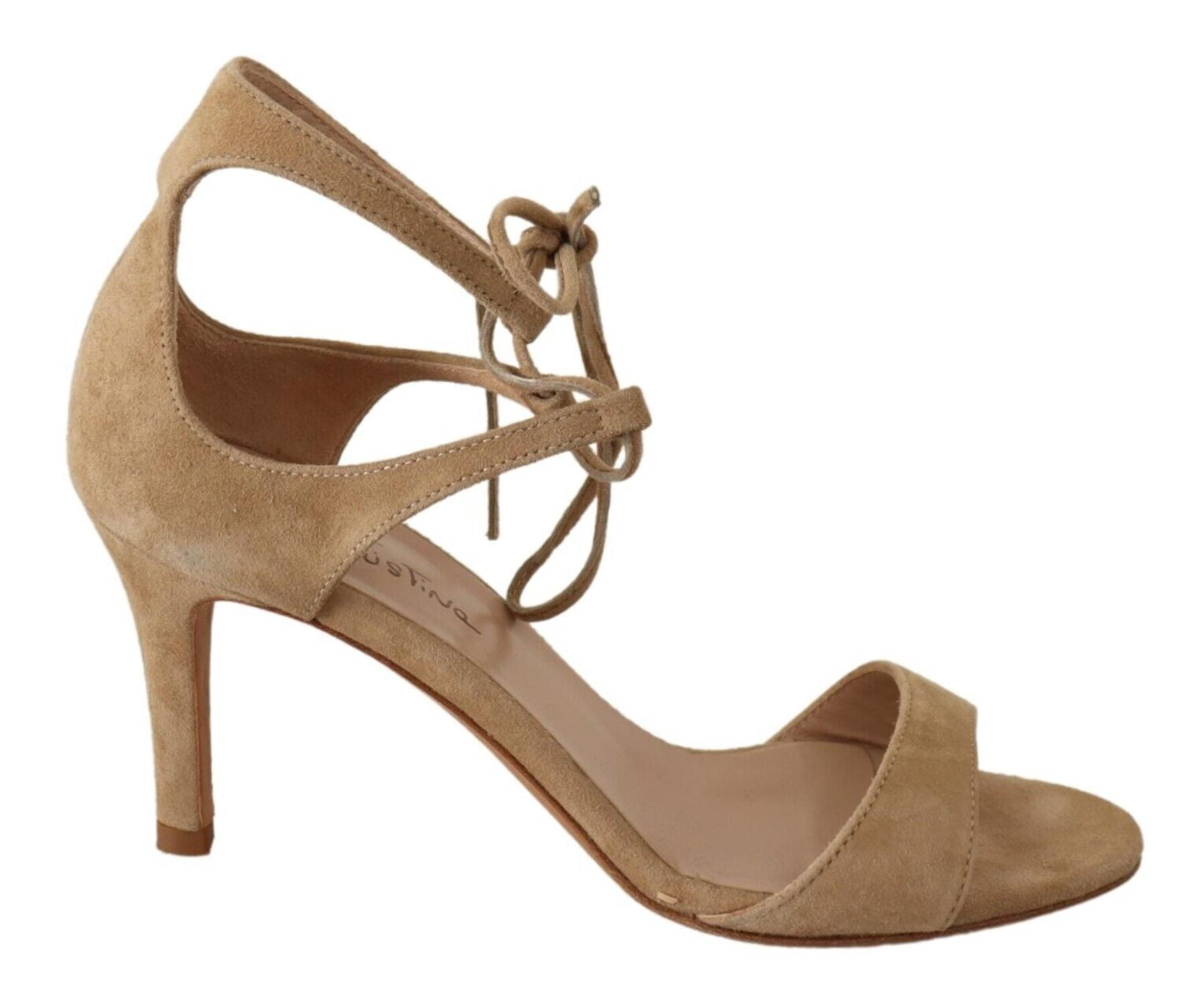 Maria Christina Elegant Beige Suede Ankle Strap Heels - Walmart.com