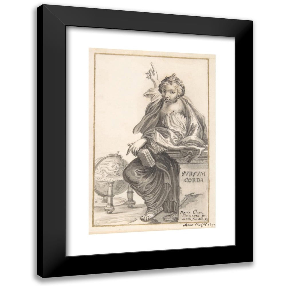 Maria Clara Eimmart 13x18 Black Modern Framed Museum Art Print Titled ...
