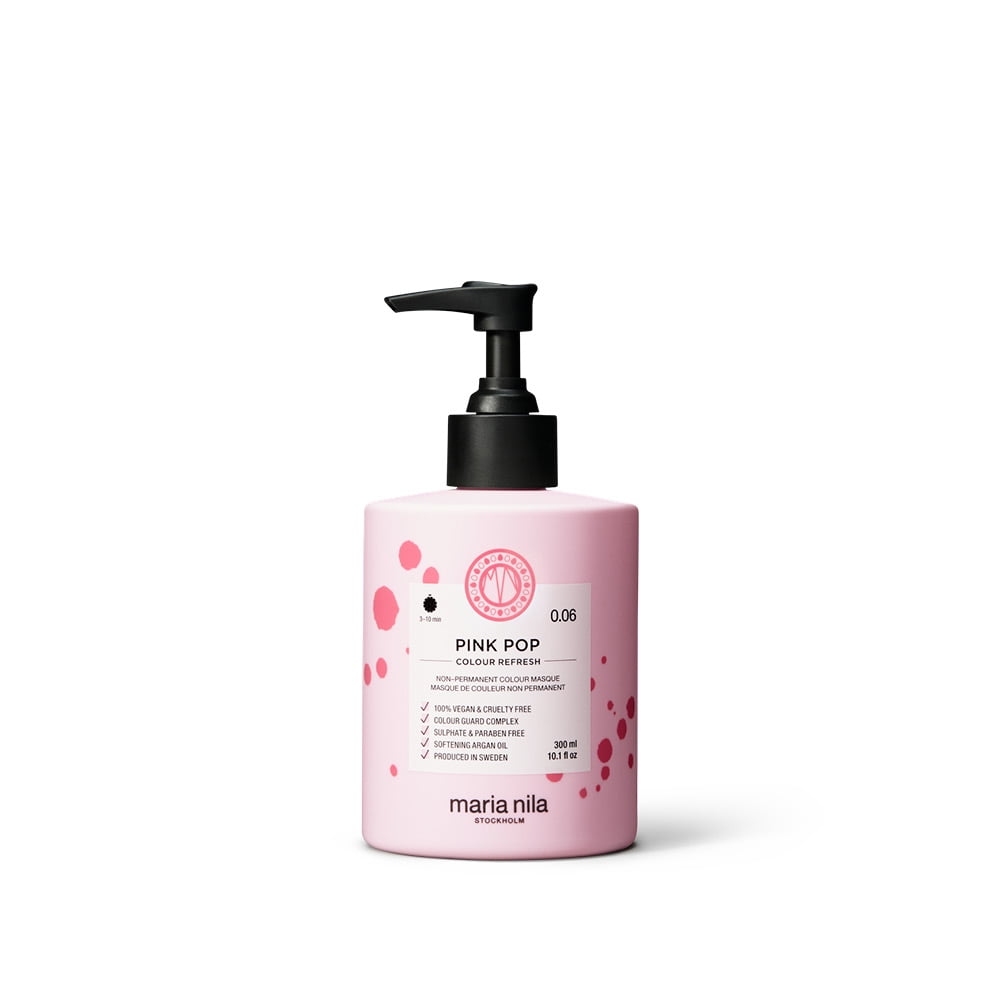 Maria Nila Colour Refresh, Pink Pop 10.1 Fl Oz, Pink Hair Mask, Semi ...