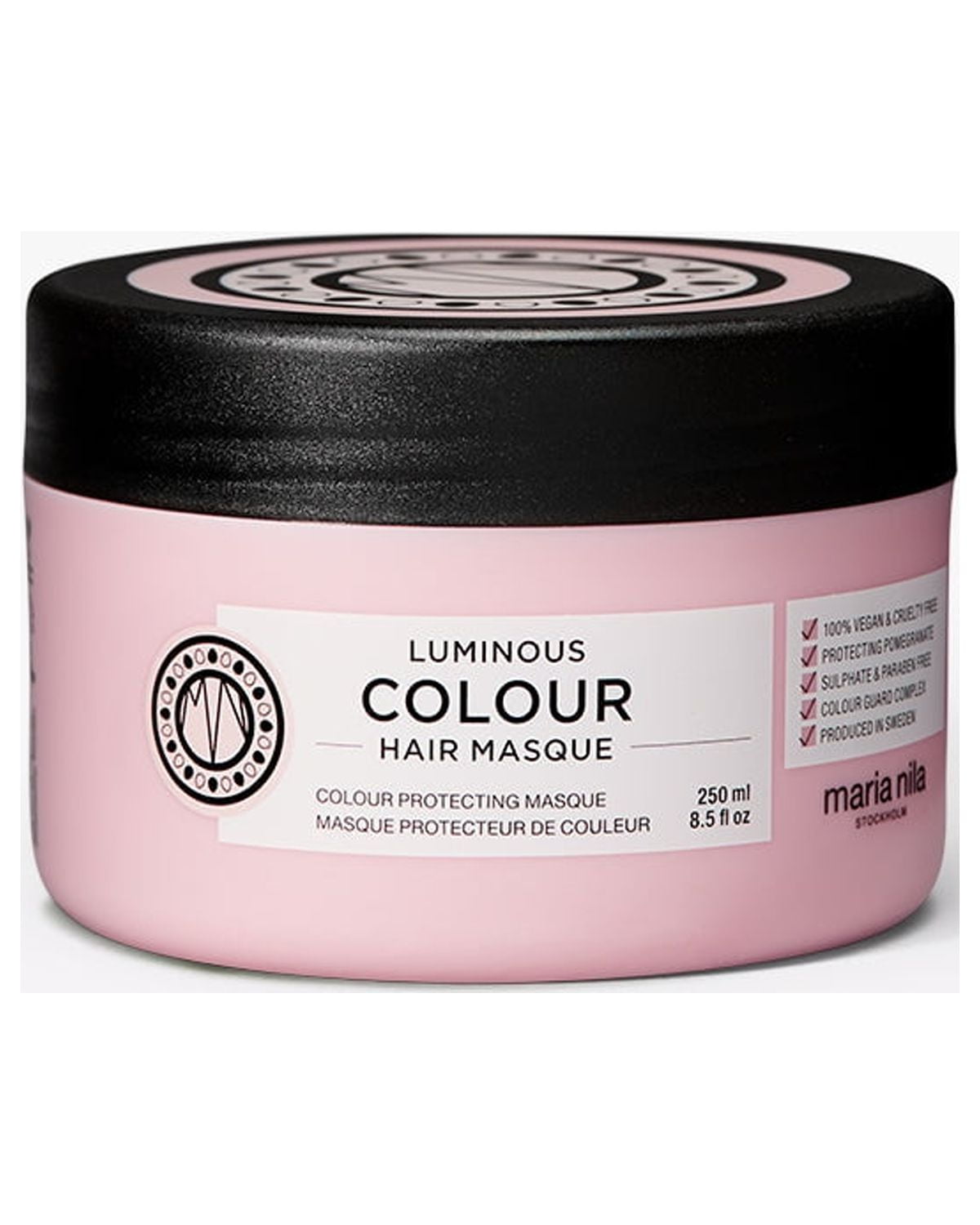 Maria Nila Luminous Color Mask, 8.5 Fl Oz / 250 ml, Reduces Color Loss ...