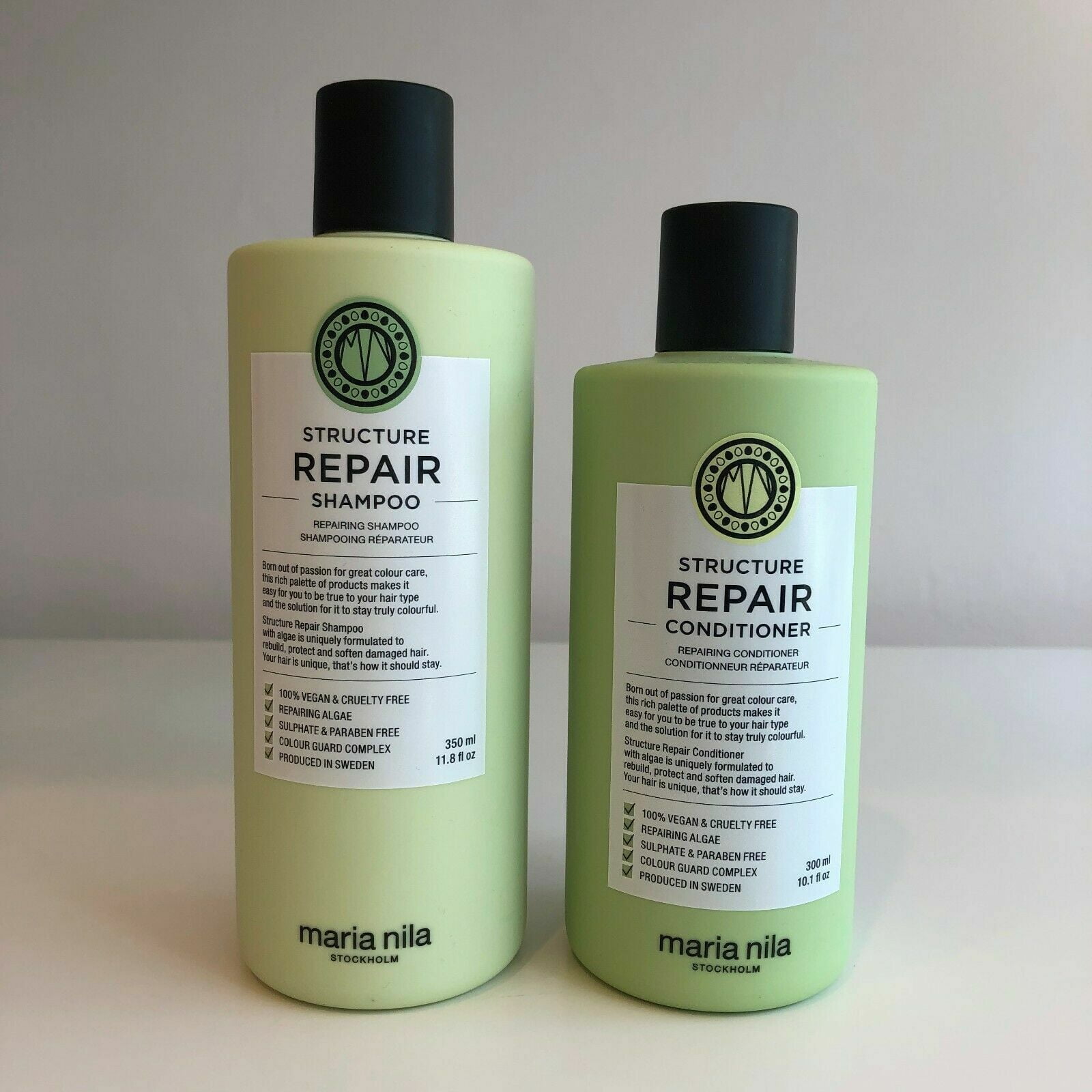 Maria Nila Structure Repair Shampoo 11.8 oz & Conditioner 10.1 oz Duo ...
