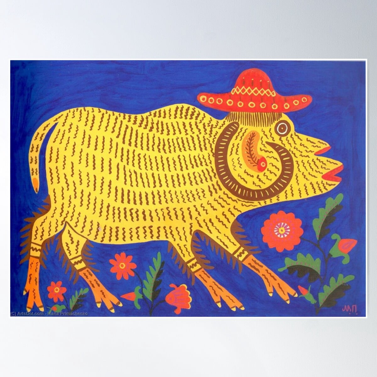 Maria Prymachenko This Ukrainian Ram Did Not Gather His Сrop 1976 ...