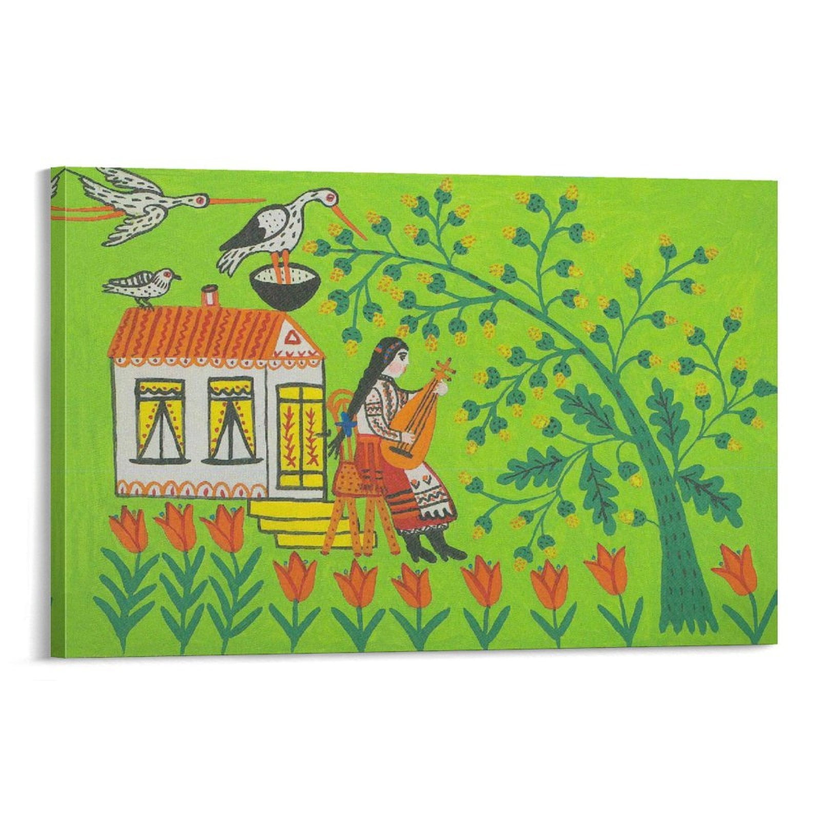 Maria Prymachenko Was A Ukrainian Folk Artist Born in 1908《Maiden Plays ...