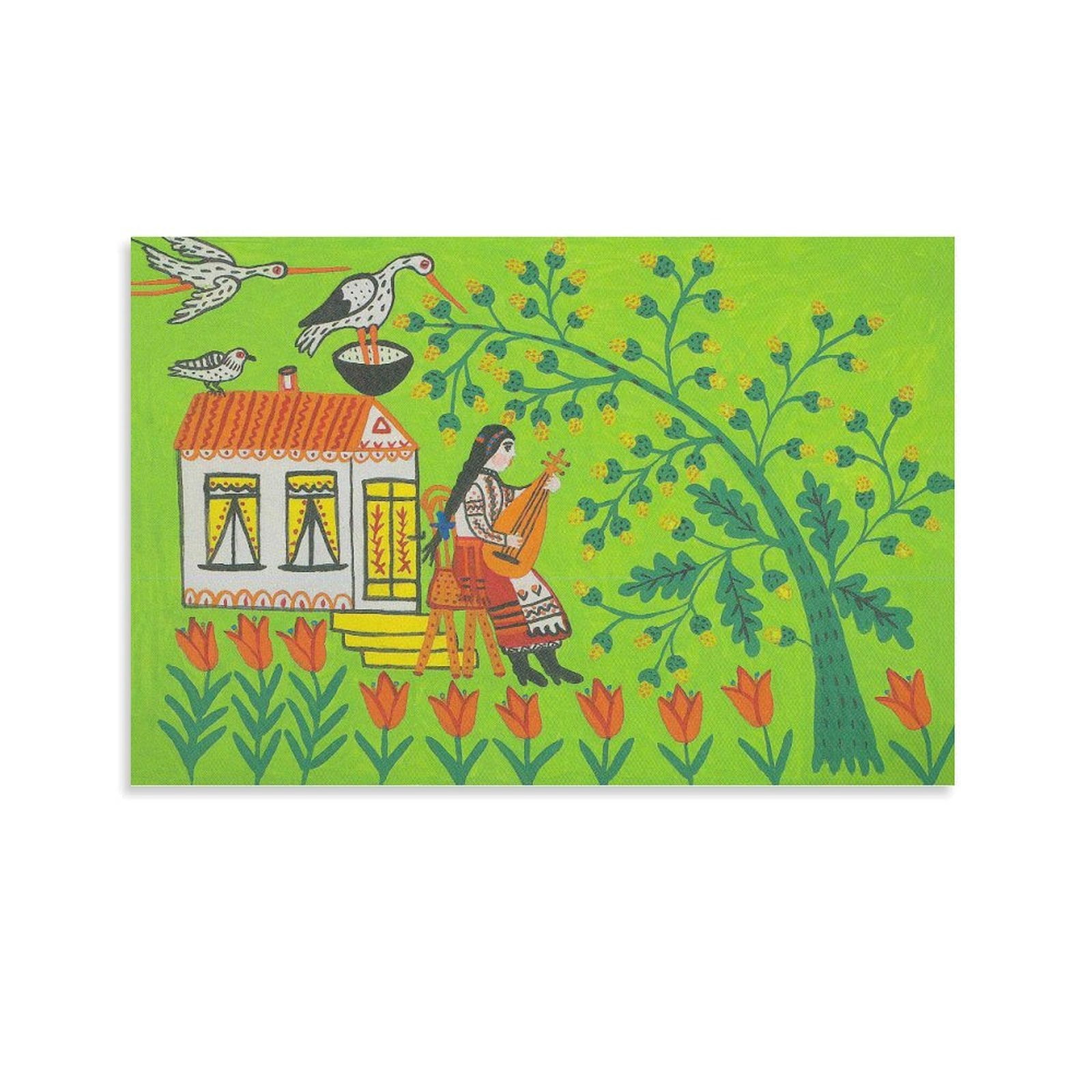 Maria Prymachenko Was A Ukrainian Folk Artist Born in 1908《Maiden Plays ...
