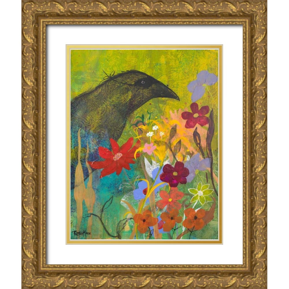 Maria, Robin 12x14 Gold Ornate Wood Framed with Double Matting Museum ...