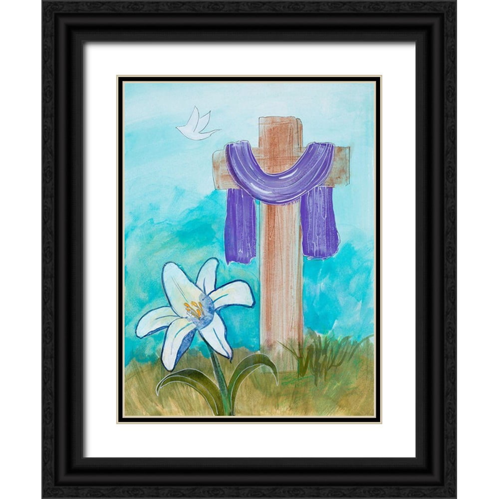 Maria, Robin 15x18 Black Ornate Wood Framed with Double Matting Museum ...