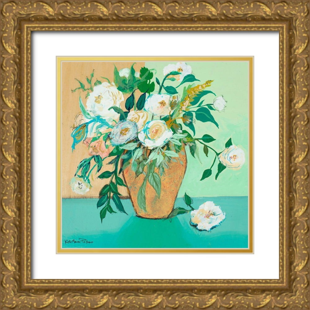 Maria, Robin 20x20 Gold Ornate Wood Framed with Double Matting Museum ...