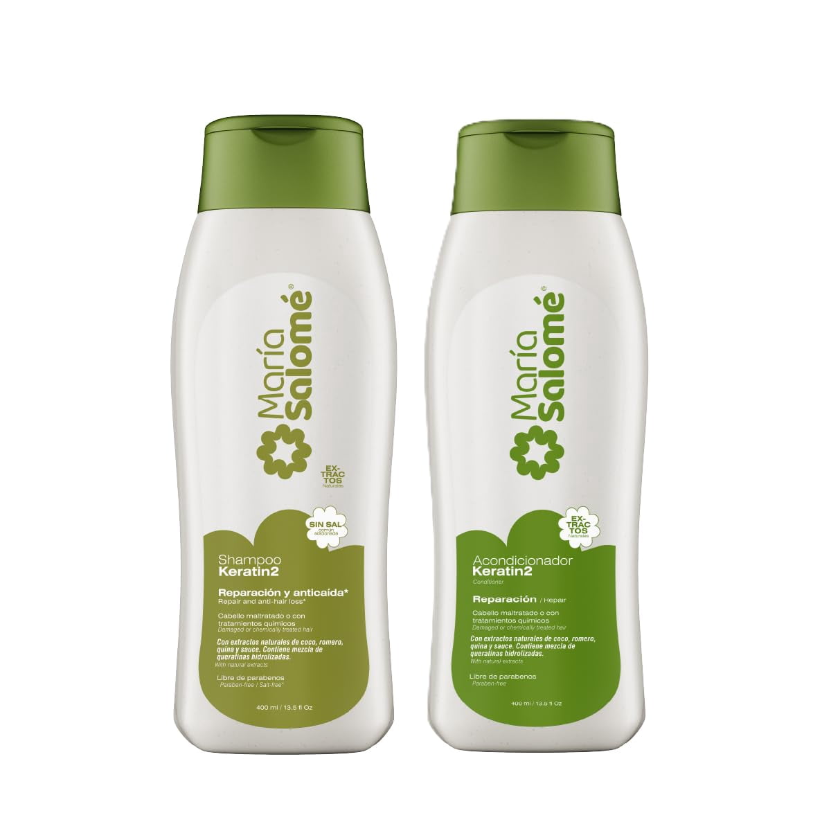 Maria Salome Keratina2 Hair Repair and Loss Prevention Kit of Shampoo ...