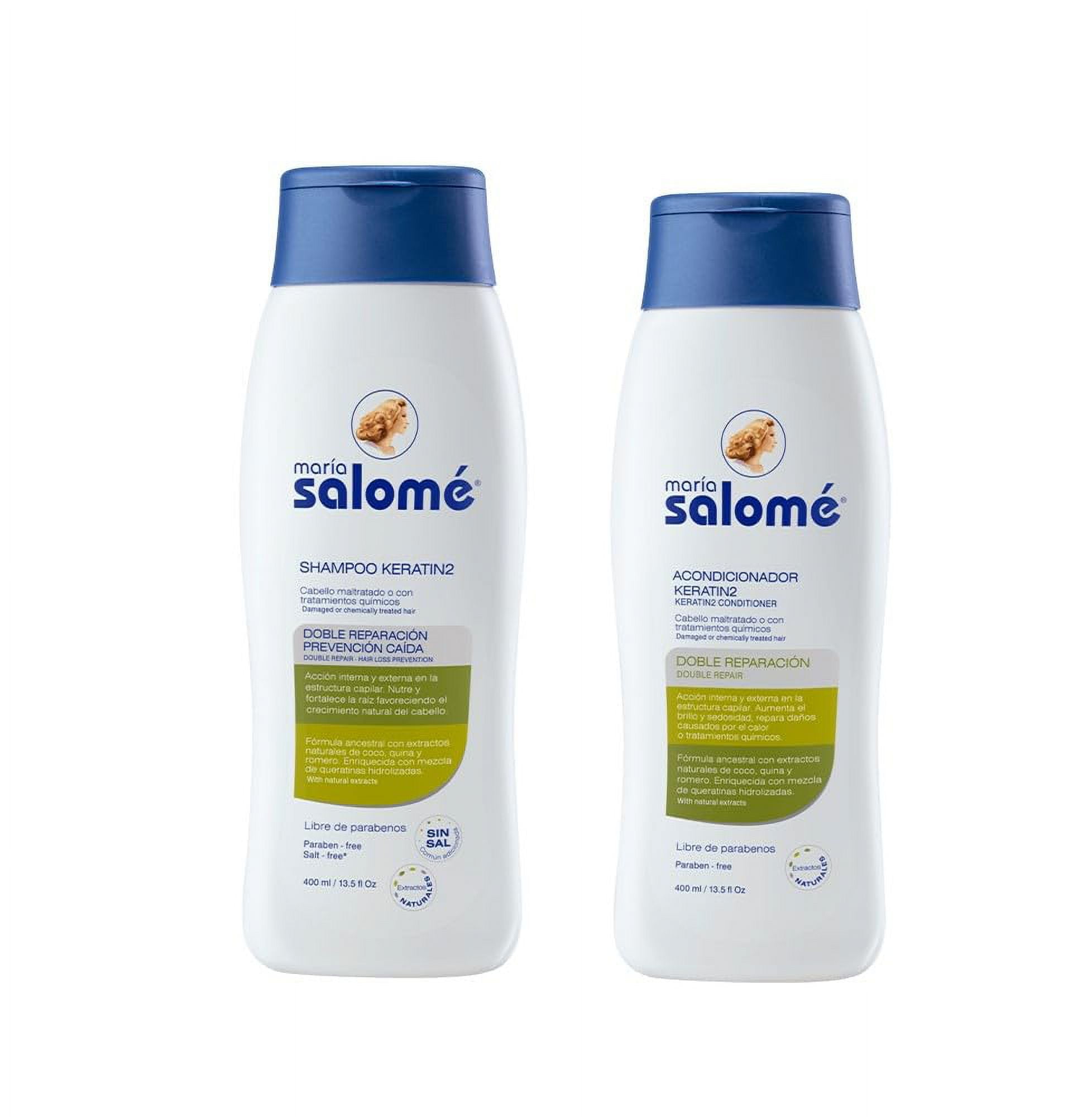 Maria Salome Keratina2 Hair Repair and Loss Prevention Kit of Shampoo ...