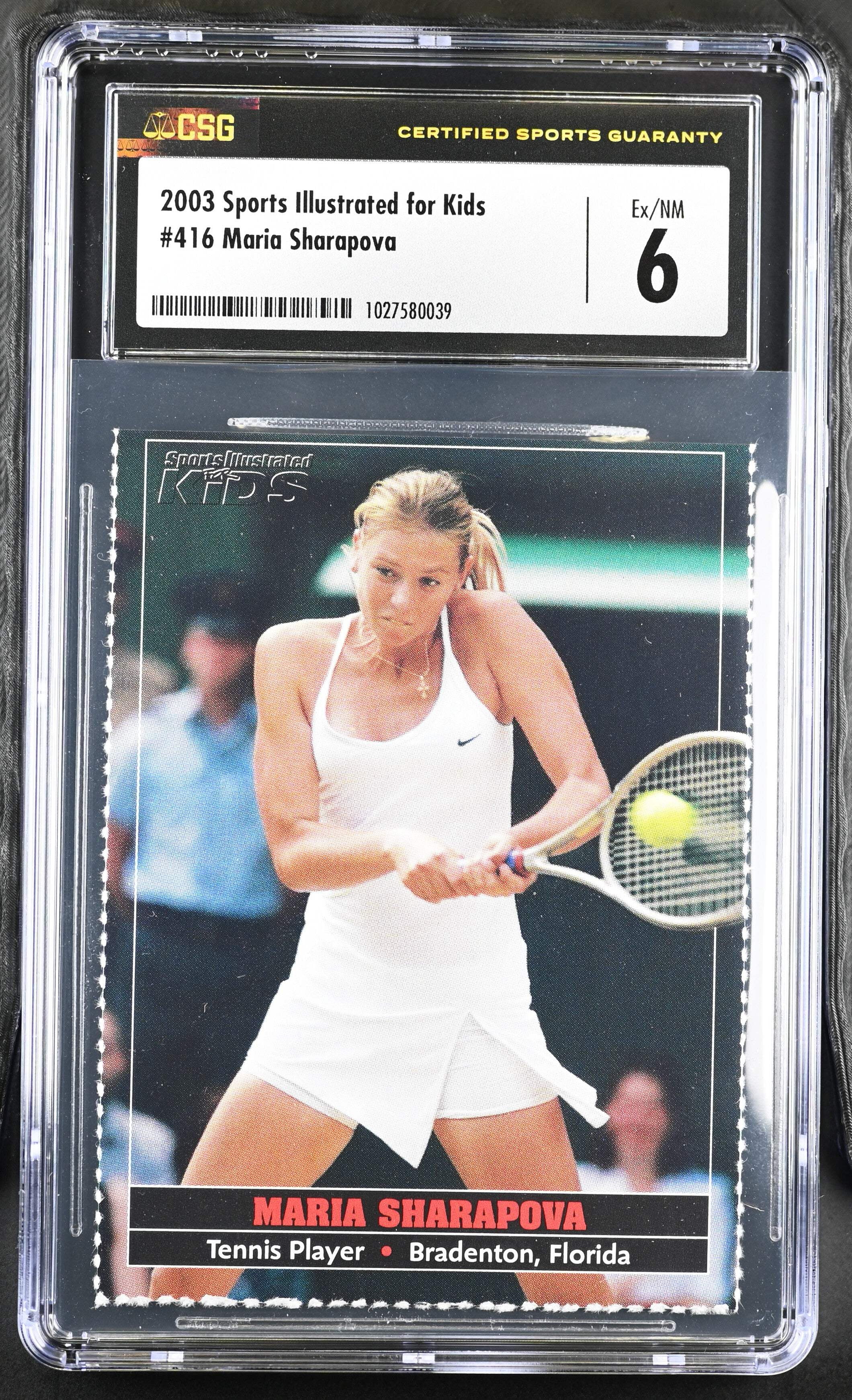 Maria Sharapova 2004 Sports Illustrated for Kids tennis Rookie Card CSG ...