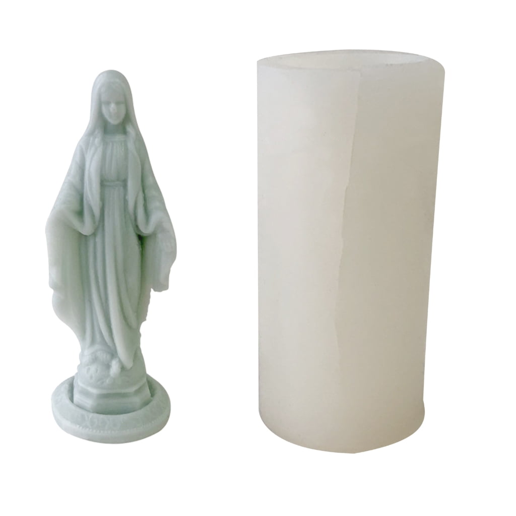 Maria Statue Silicone Mold for Candle Making DIY Handmade Plaster ...