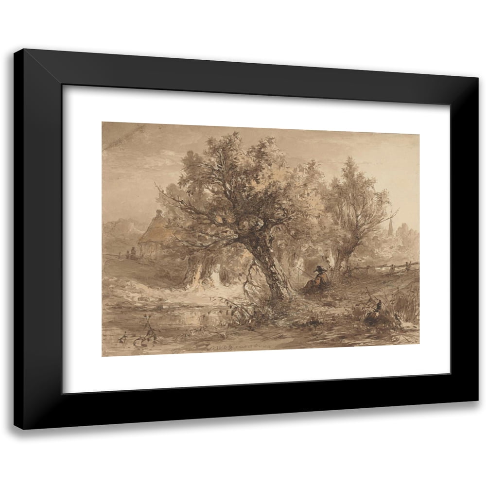 Maria Vos 14x11 Black Modern Framed Museum Art Print Titled - Landscape ...