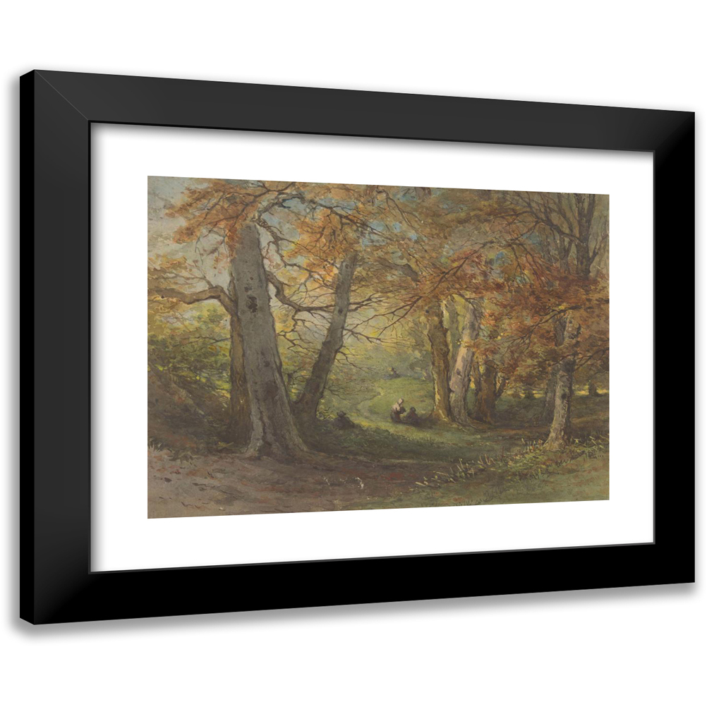 Maria Vos 24x19 Black Modern Framed Museum Art Print Titled - Forest ...
