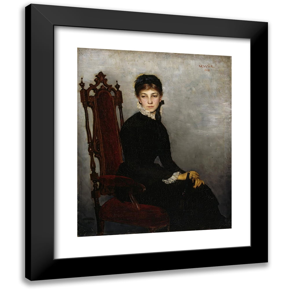 Maria Wiik 12x14 Black Modern Framed Museum Art Print Titled - Portrait ...