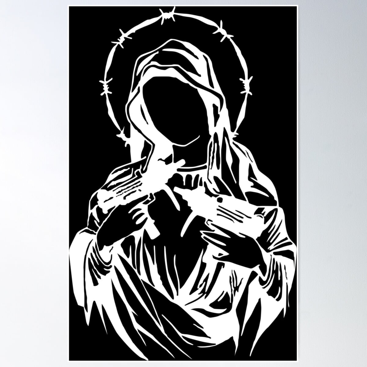 Maria With Submachine Guns. Poster Wall Art, Modern Wall Decor For ...