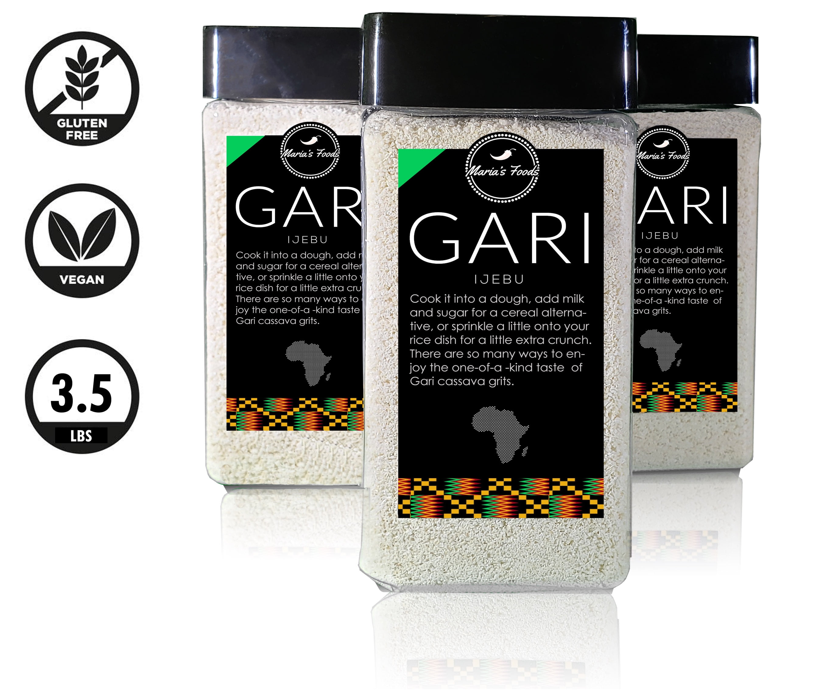 Maria's Foods Ijebu Nigerian Gari in Exceptionally Convenient EZ-Packs ...