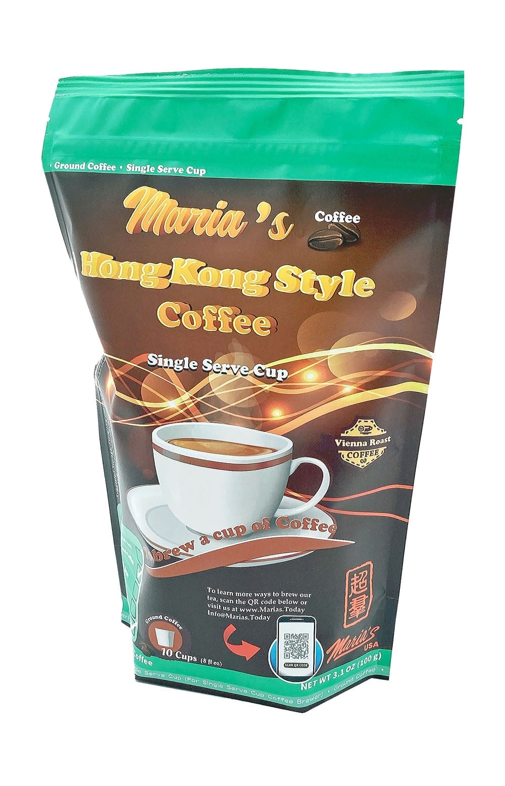 Maria's Hong Kong Style Coffee - Single Serve Cup x 10 (超羣港式咖啡王 ...