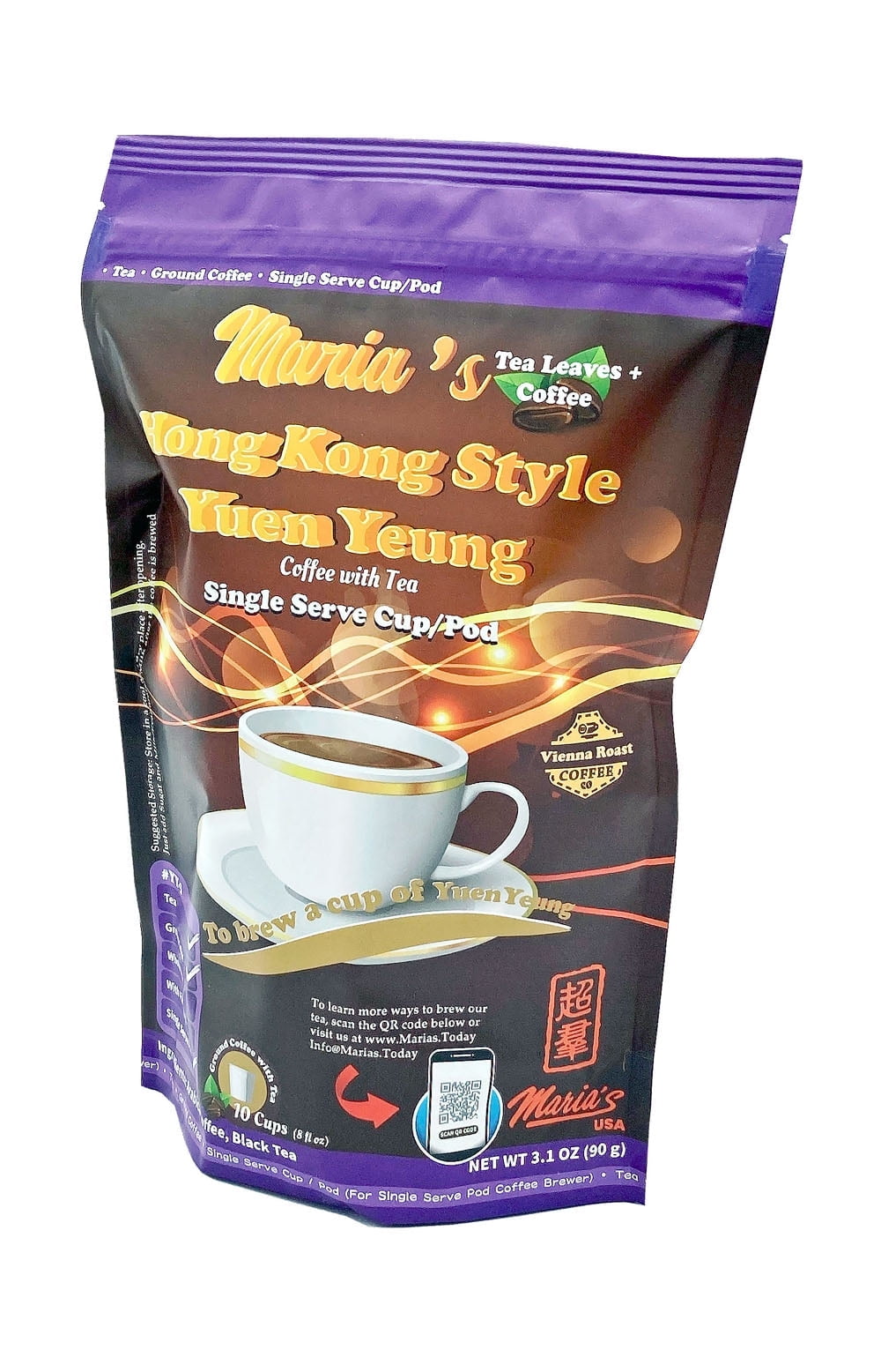 Maria's Hong Kong Style Yuen Yeung - Single Serve Cup x 10 (超羣港式鴛鴦王 ...