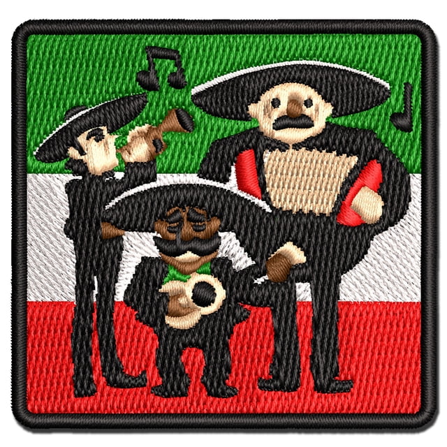 Mariachi Band Mexican Musical Group Applique Multi-Color Embroidered ...