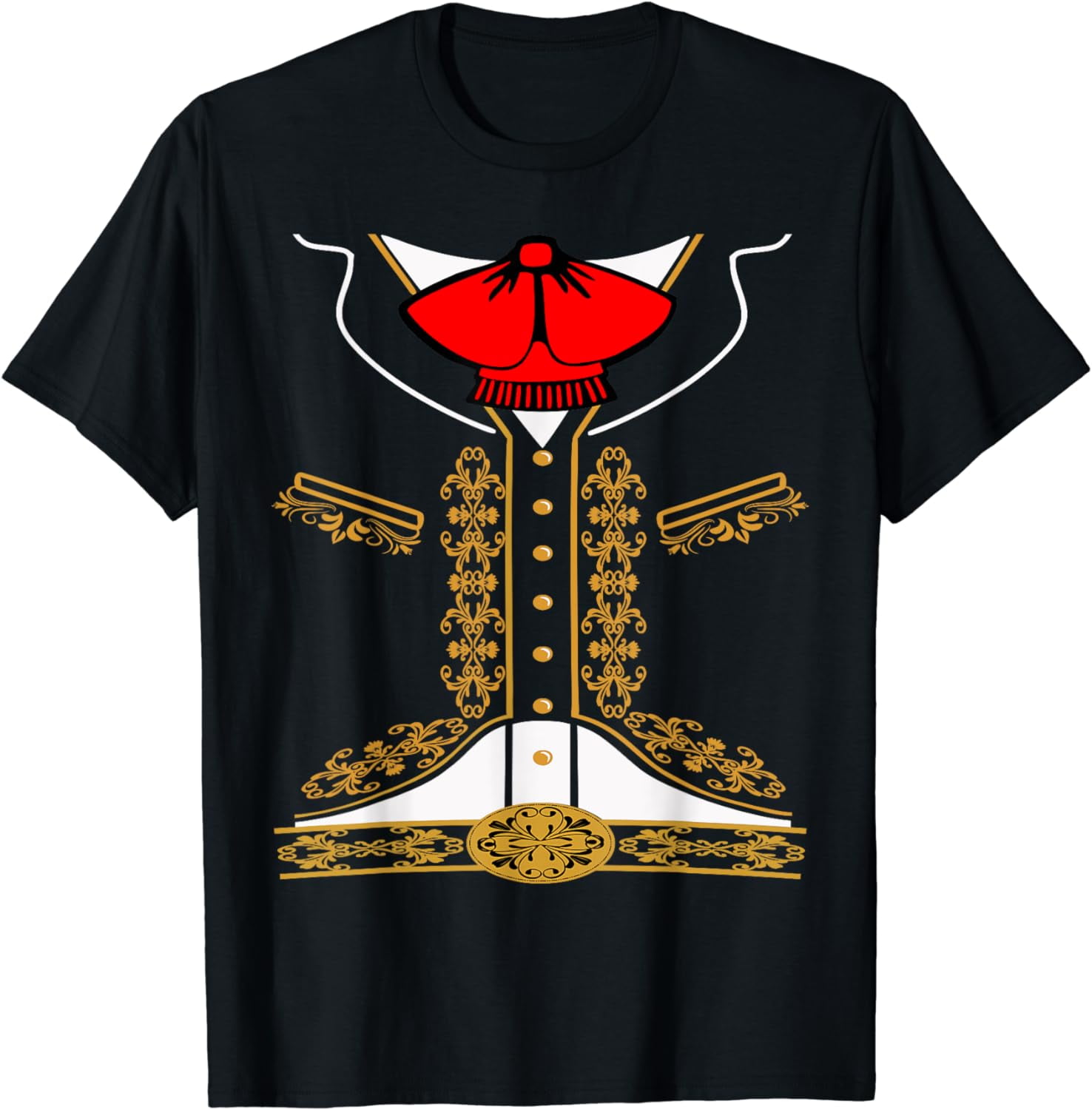 Mariachi Charro Mexican Costume For Cinco De Mayo Halloween T-Shirt ...