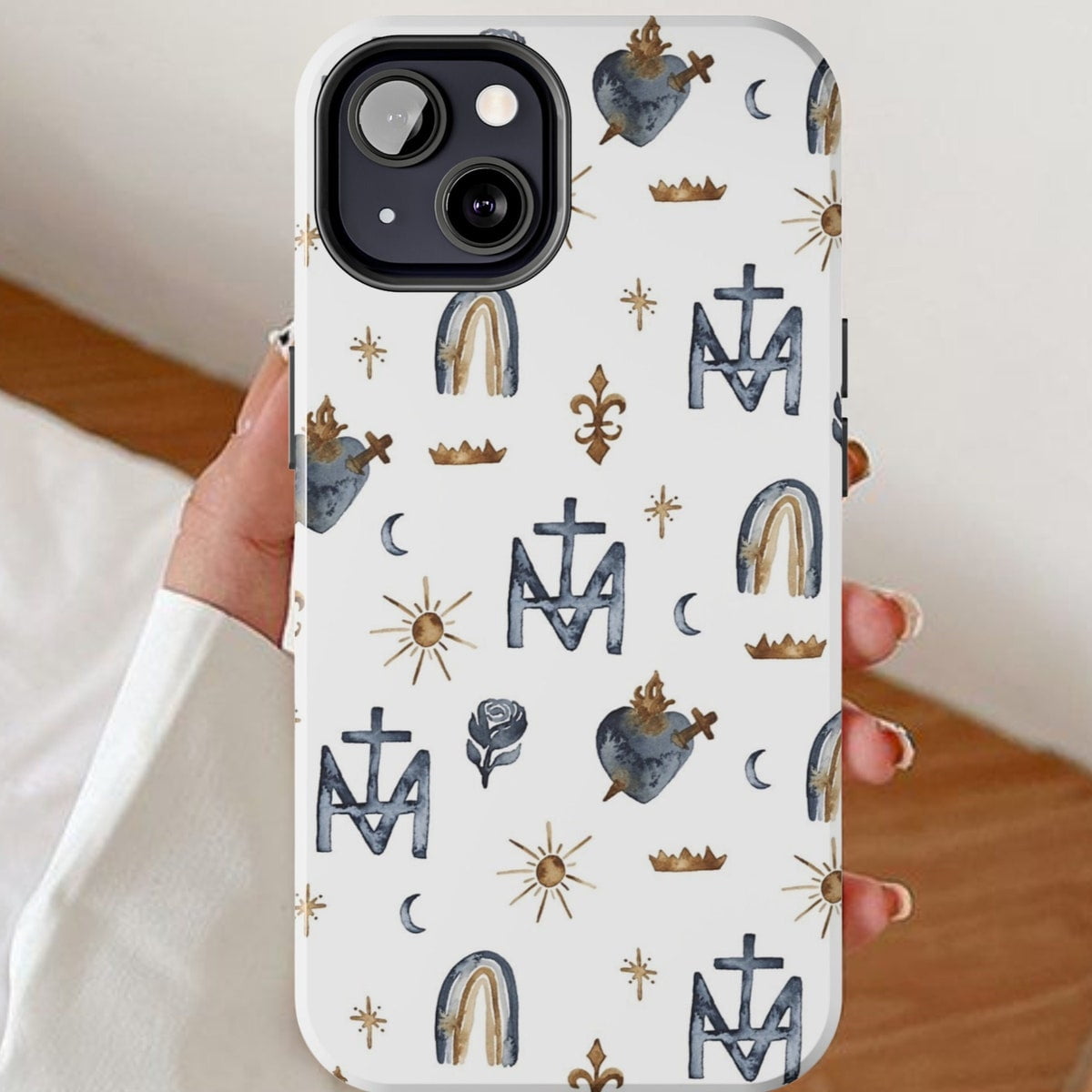 Marian Catholic Phone Case with a Virgin Mother Mary and Christ, a ...